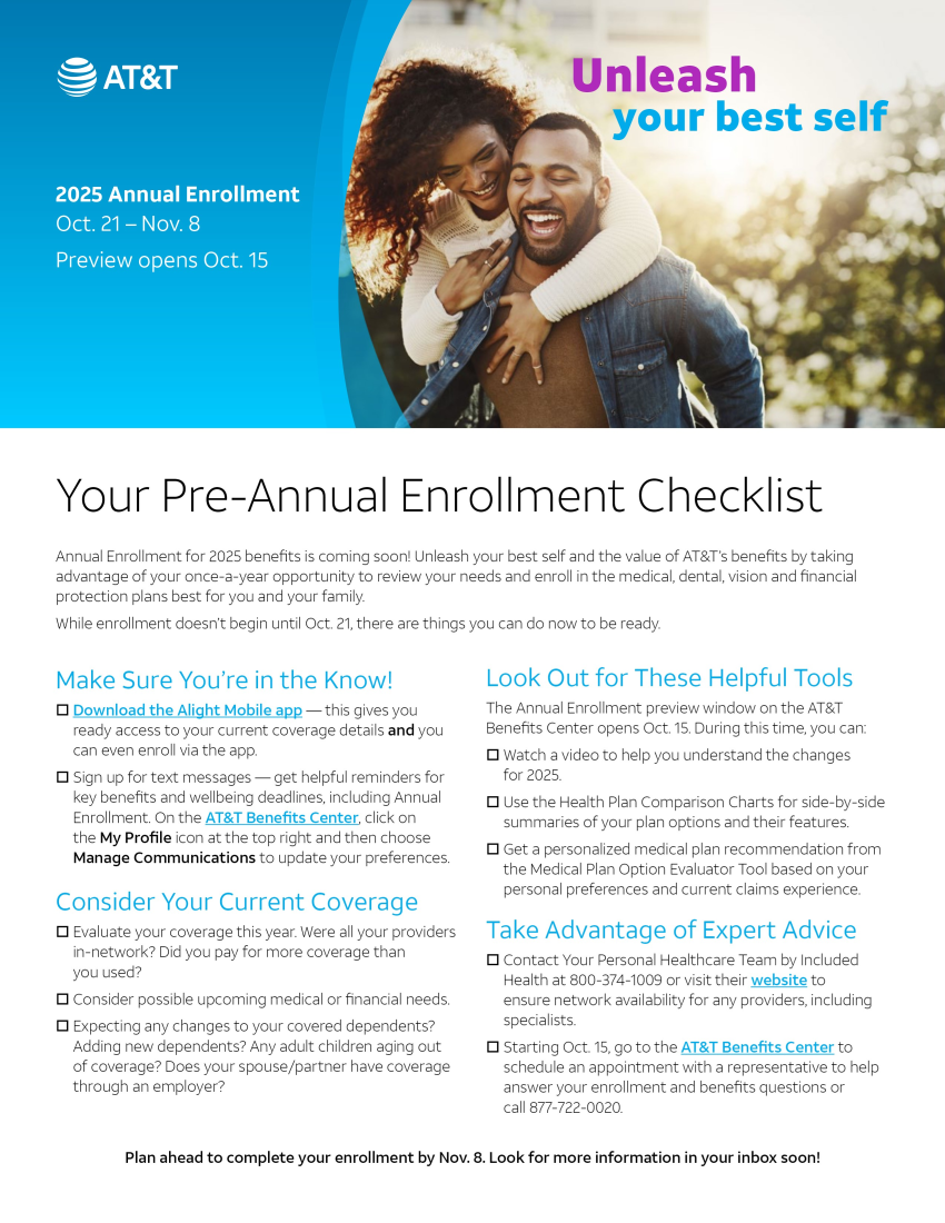 AT&T Southwest Annual Enrollment Begins October 21st, 2024 | CWA Local 6132
